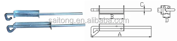Steel Fence Iron Gate Lock Pin Latch - Durable & Customizable