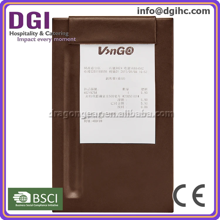 Restaurant s, bars and cafes restaurant check presenter Bill folder ...