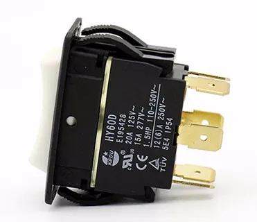Kedu White Color Button 6 Pins (on) Off (on) Rocker Switch With Ul Tuv ...