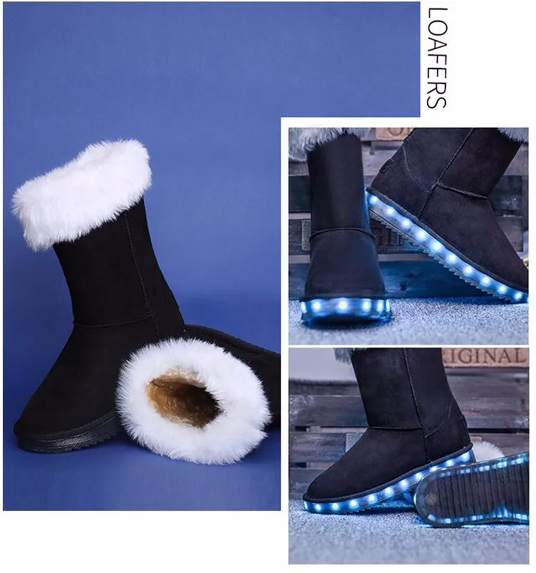 New Fashion Design Winter Led Boots Snow Anti-slip Warm And Safety ...