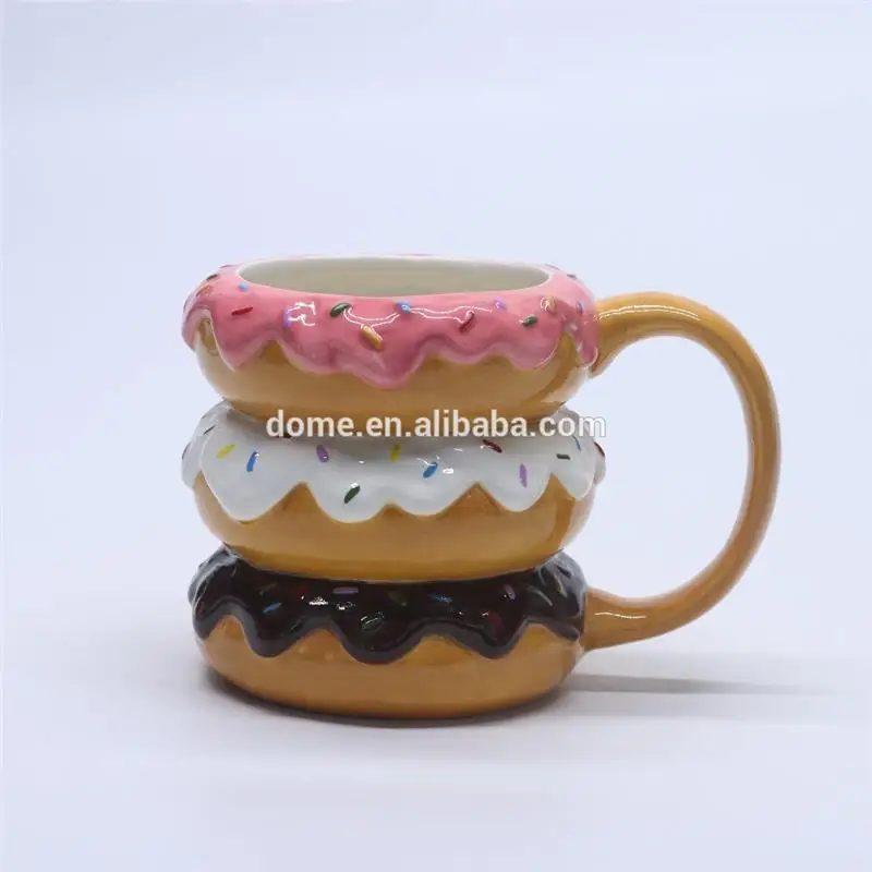 Hot Sale Three-Tier Donut Ceramic Coffee Mug - Sustainable & Stylish
