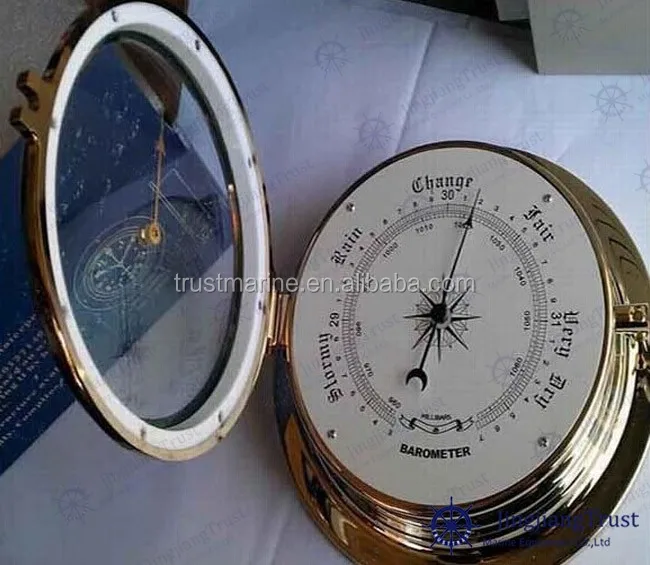 Nautical Barometer Vessel Marine Desktop Brass Aneroid Barometer - Buy ...