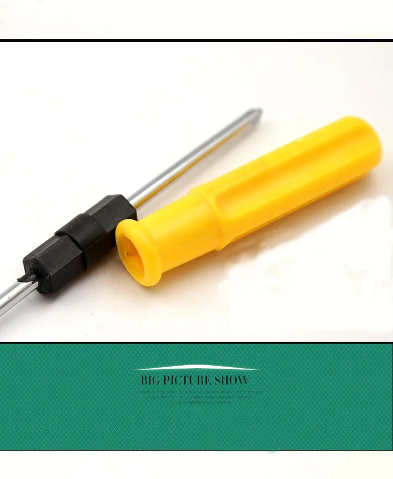 Yellow Handle Slotted Phillips Screwdriver - 6.7 Inch