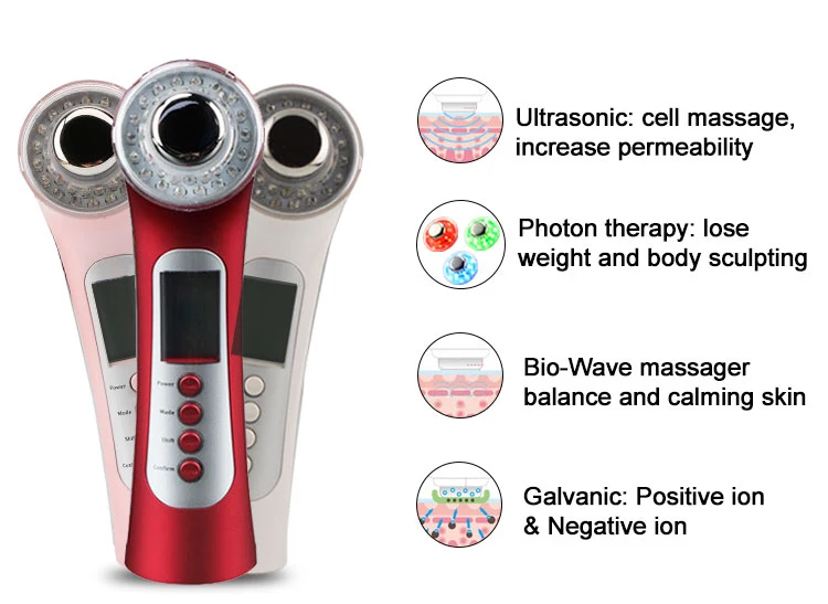 Rechargeable Multifunctional 5 In 1 Beauty Instrument For Facial ...