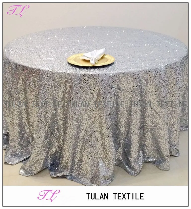 Fancy 18mm Large Glitter Sequin Table Cloth Embroidery Sequin Table ...