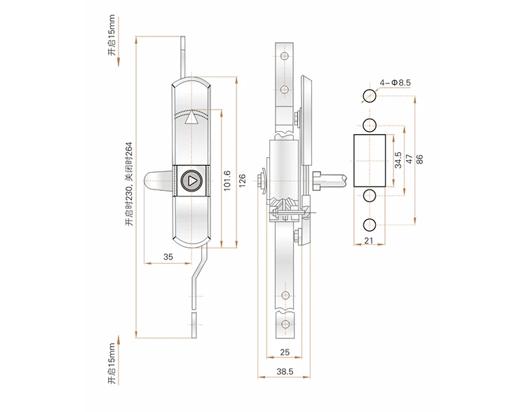 3 Point Lock Network Cabinet Rod Control Lock| Alibaba.com
