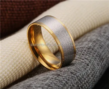 Gold Ring Designs For Boys Stainless Steel Gay Men Ring New Gold Letter ...