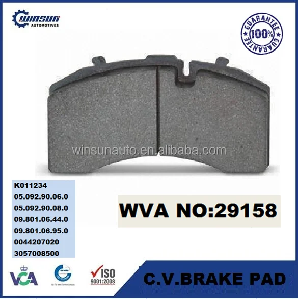 29158 Heavy Duty Truck Or Trailer Brake Pad For Bpw Mercedes Saf - Buy ...