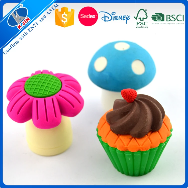 Custom Fancy Cake Shape Pencil Sharpener With Eraser For Kids - Buy ...