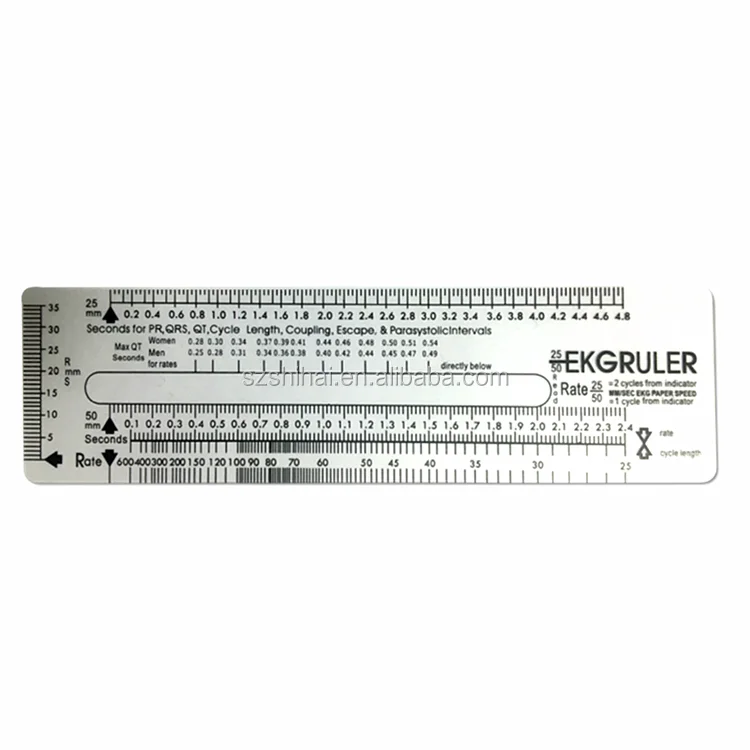 Axis Calculations ECG Electrocardiogram EKG Scale Ruler