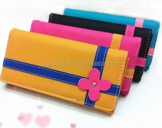 Cheap Cute Design Long Wallet For Girls Women's Clutch Pu Wallet And ...