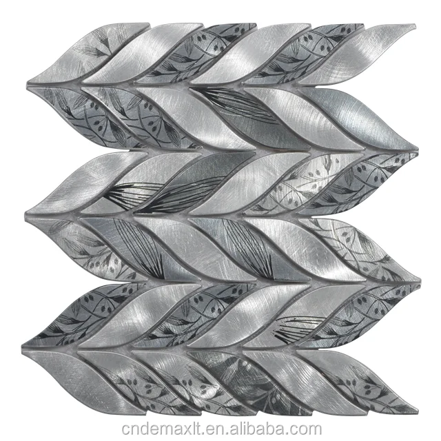 New Product Leaf Pattern Mosaic Wall Tiles /demax Mixed Metal Mosaic ...