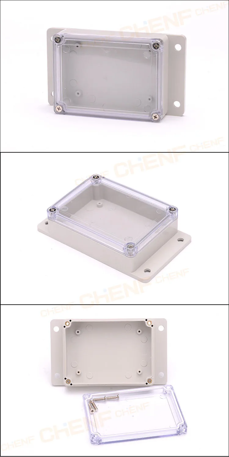 115*85*35 Mm Metal Screw Pc Clear Lid Plastic Box Electronic Project ...
