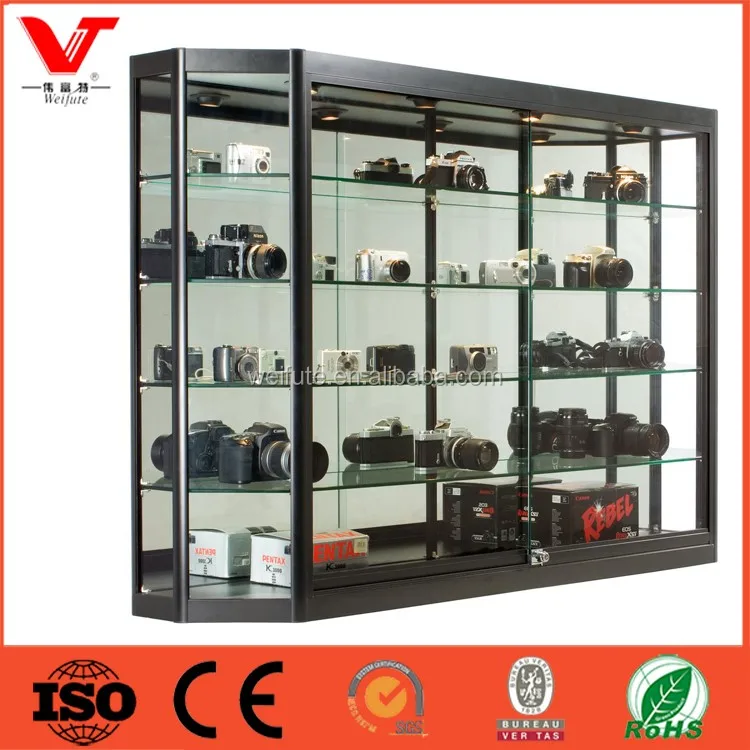 Classical Product Goods Display Glass Camera Display Showcase - Buy ...
