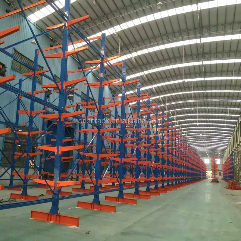 Multi-tier Industrial Pipe Rack / Customized Warehouse Cantilever Rack ...