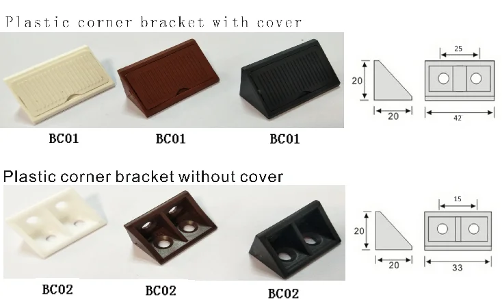 Plastic Corner Bracket For Wood Cabinet 90 Degree 20mm*20mm With ...