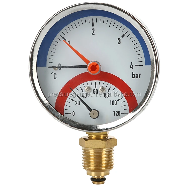 Bimetal Thermometer System Piezometer Manometer Pressure Gauge