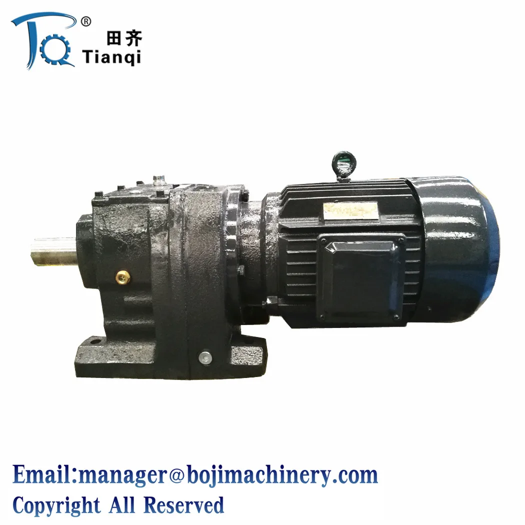 1 20 Ratio Reduction Gearbox R Series Coaxial Helical 5 Hp Electric ...