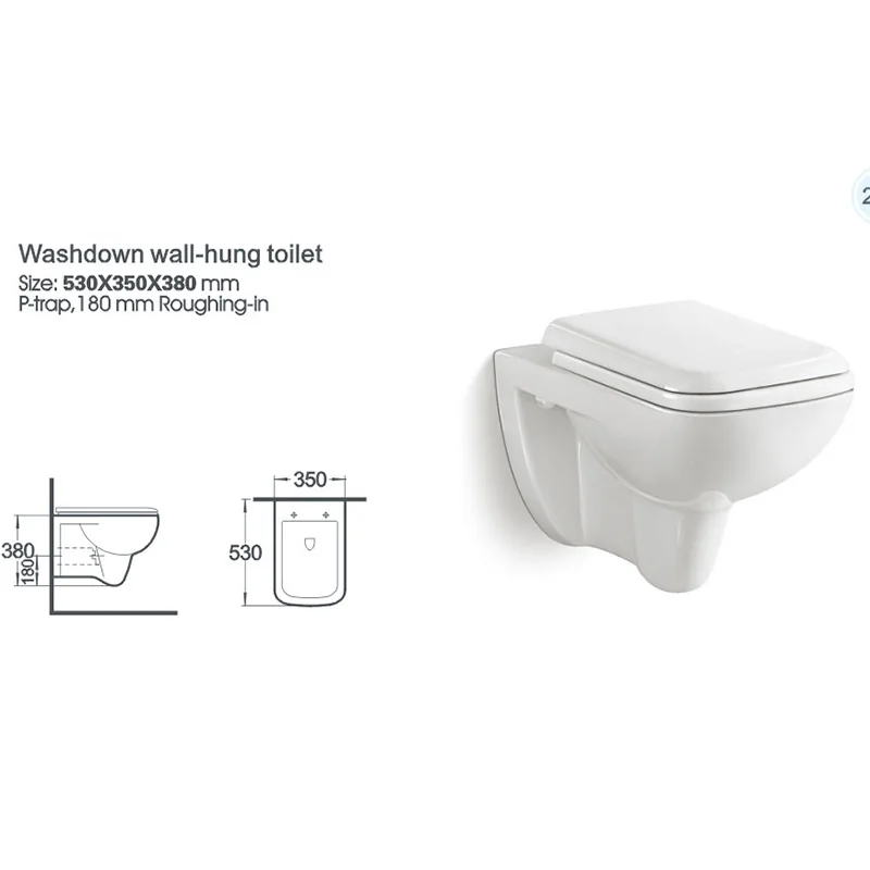 African Style Bathrooms Wc Wall Hung Toilet Bowl with Concealed Water ...