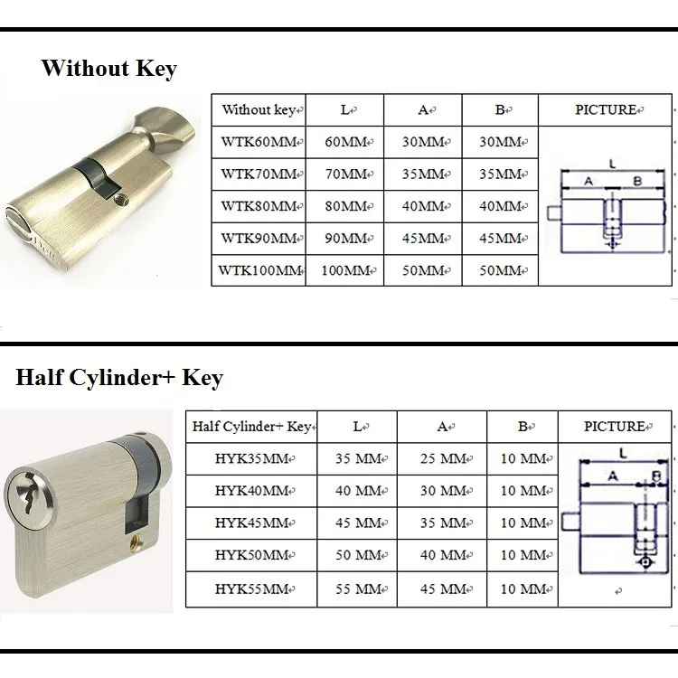 Ce Aluminium Double Dom Key Cylinder Dimple Lock Cylinder With Low ...