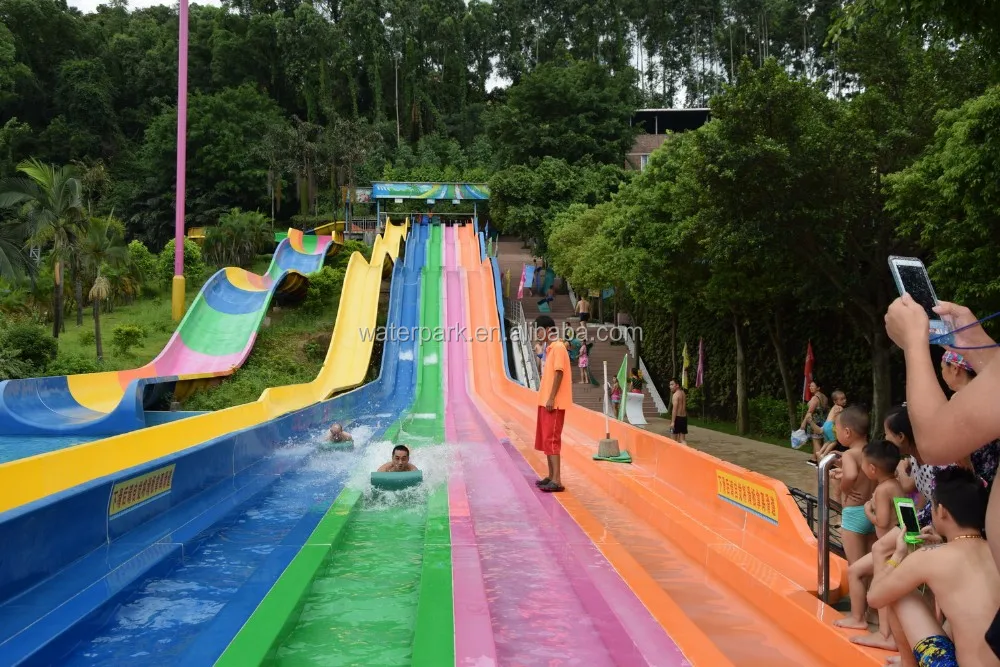 High Quality Amusement Park Long Pool Slides Fiberglass
