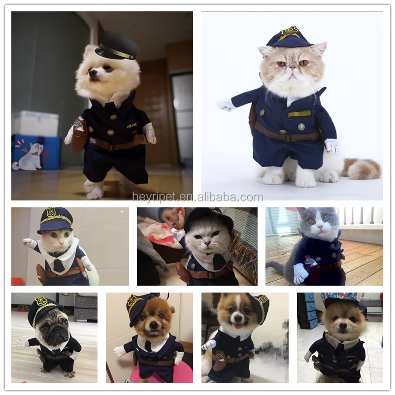 2019 Hot Sale Funny Dog Cat Police Costume Clothes Pet Fashion ...