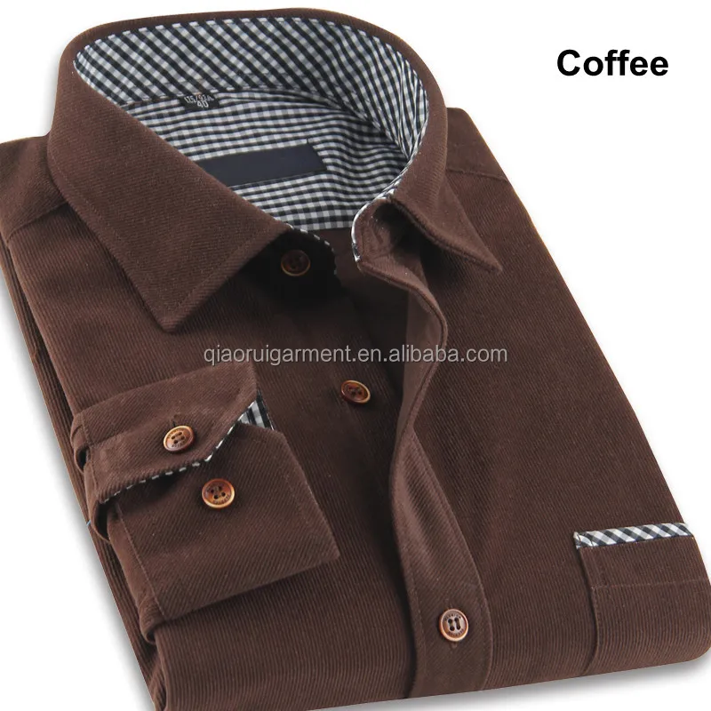 Wholesale Men's Long Sleeve Thick Cotton Solid Color Flannel Shirts ...