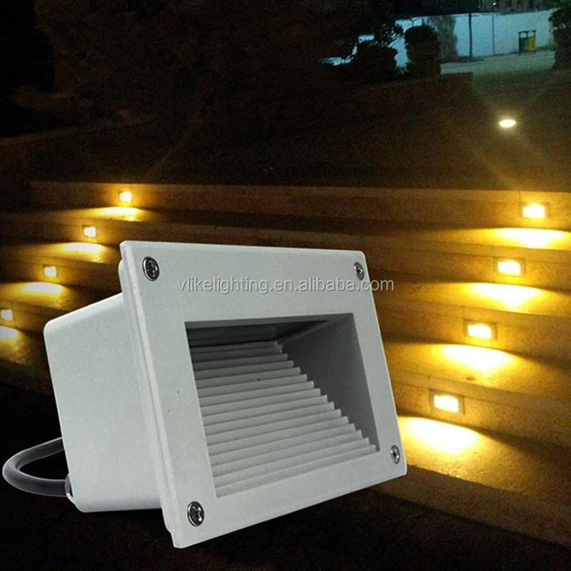 Ip65 Waterproof Led Stairs square Step Warm White Daylight Wall Light ...