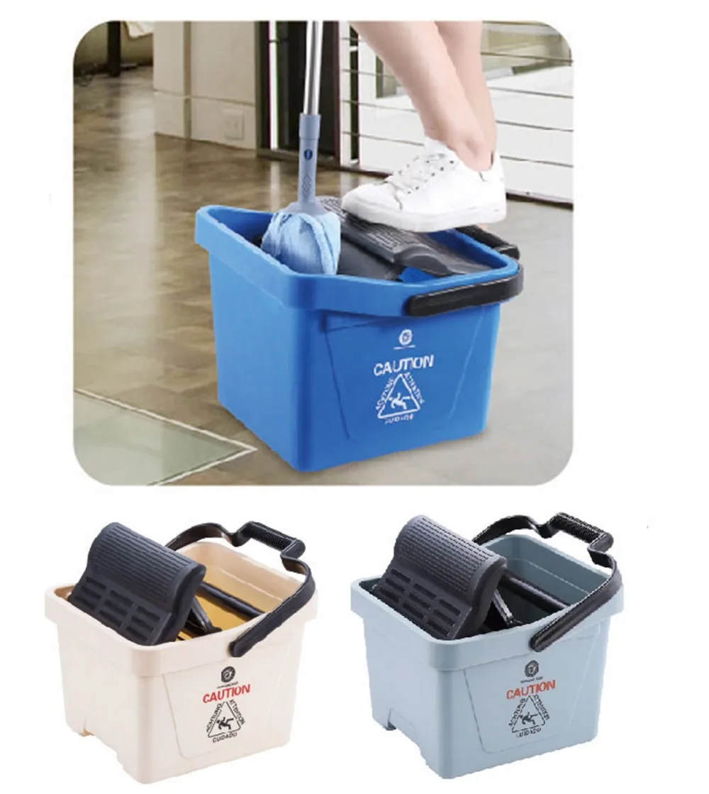 Color Coded Dual Mop Bucket With Wringer For Floor Cleaning - Buy Mop ...