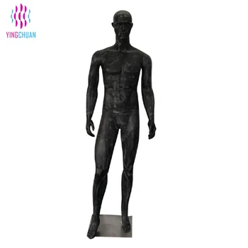 Matt Black Male Headless Strong Sports Men Fiberglass Mannequin - Buy ...
