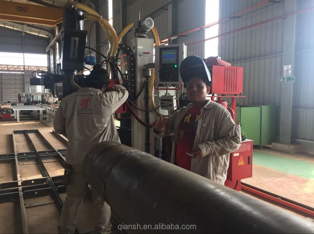 Automatic Pipe Fabrication Line In Fixed Workshop Type; Automation Pipe ...