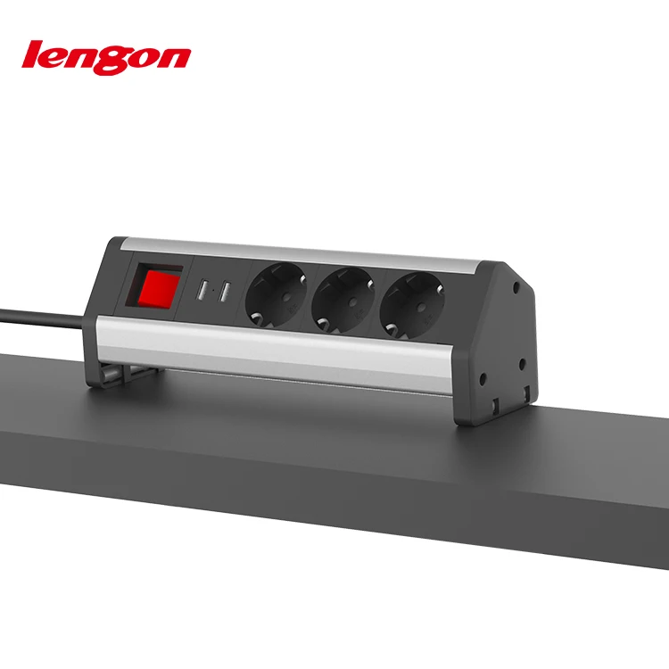 3 Ways Electrical Plugs Sockets Clamp On Conference Table Socket With ...