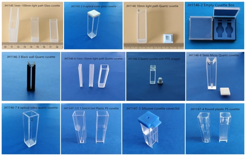 Fused or Glued Quartz Cell with 10mm Light Path Length