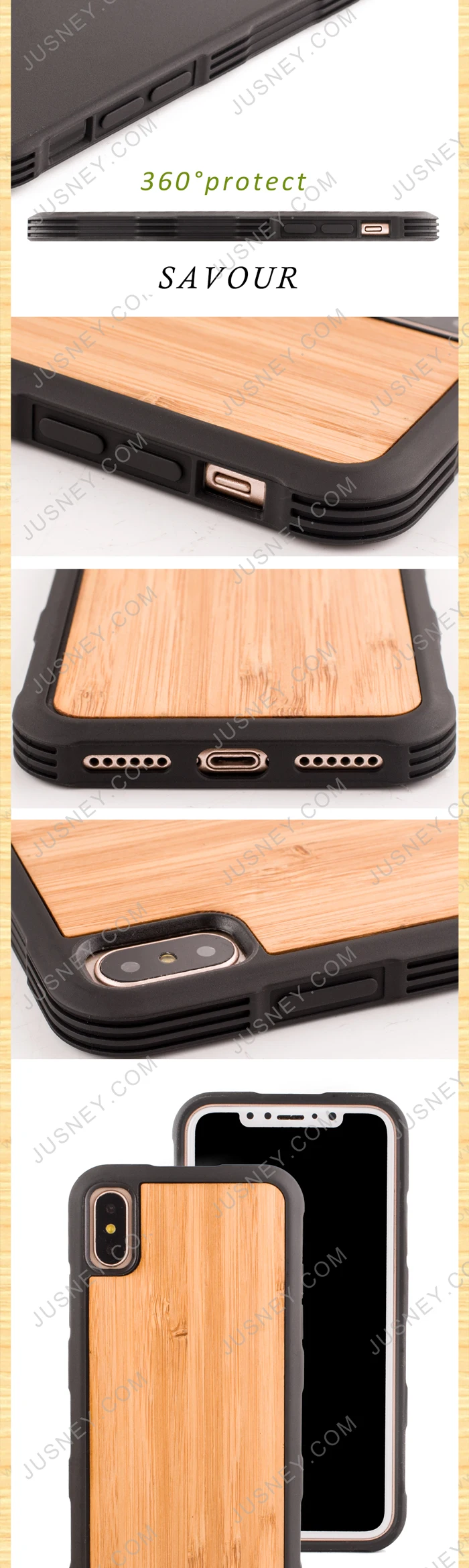 Mobile Phone Accessories Custom Natural Bamboo Wooden Case For Phone ...