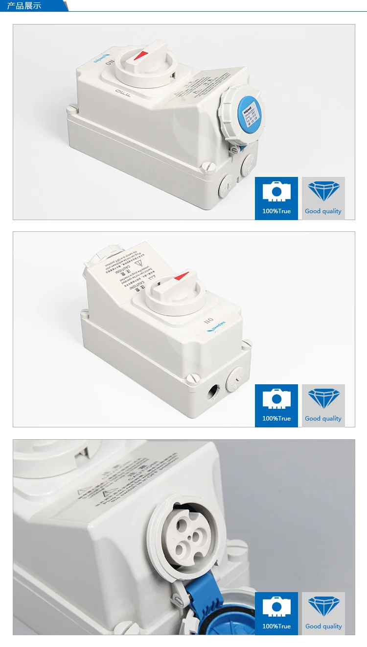 Oem With Switch Ip67 230v 16a 3p Mechanical Interlock Socket - Buy ...