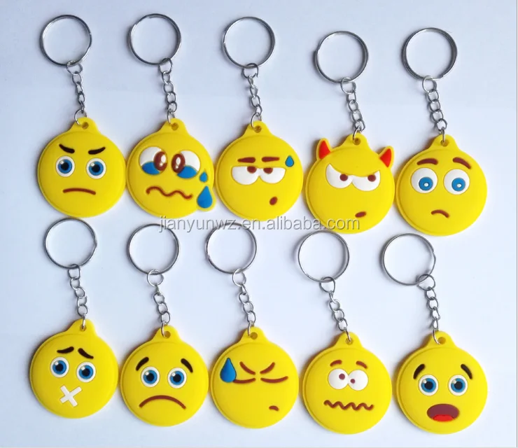 Custom Made Round Shape Keyring Custom Round Soft Rubber Keyring ...