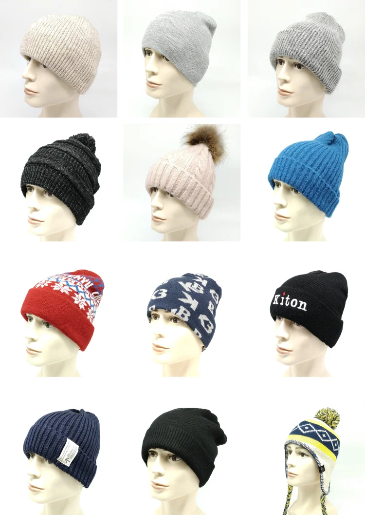 Custom Warm Stretch Skully Unisex Jersey Sublimation Beanie Hat