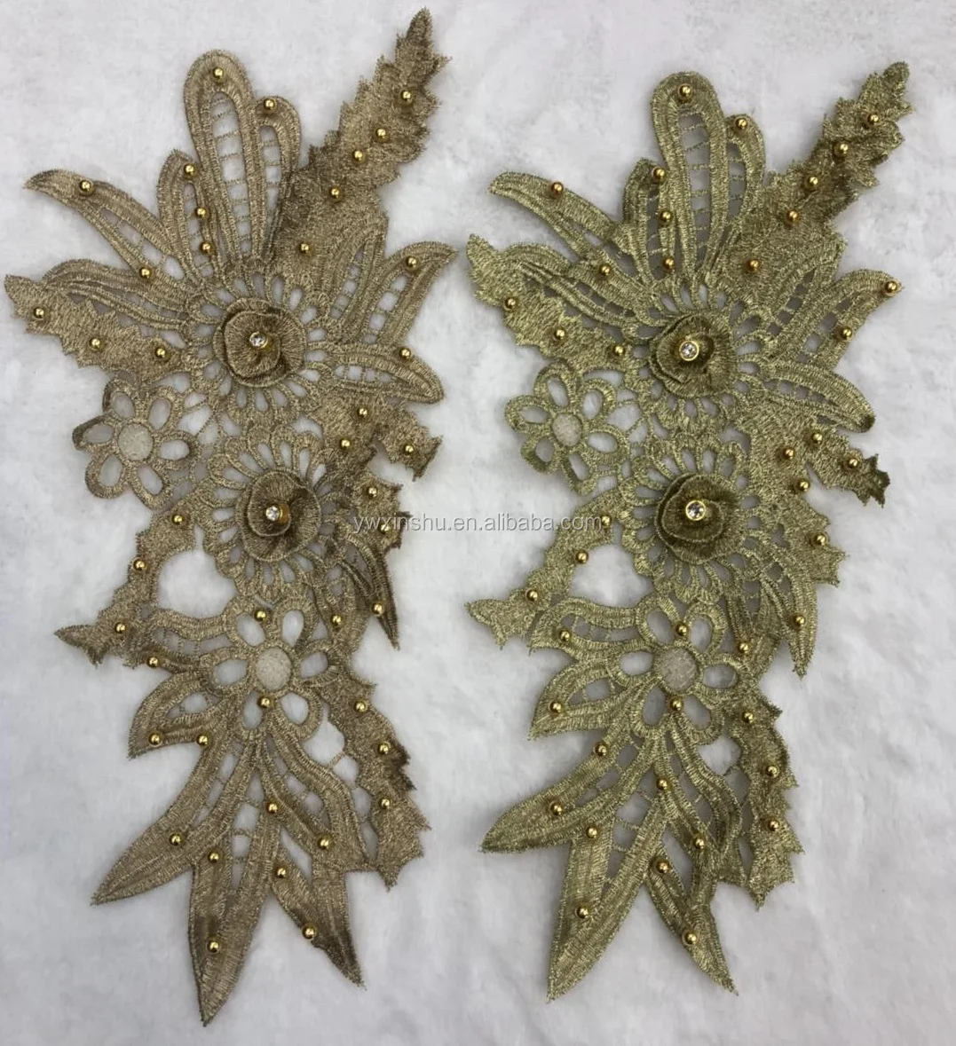 Gold Applique Gold Patch Metallic Gold Appliques Iron On. Fine ...