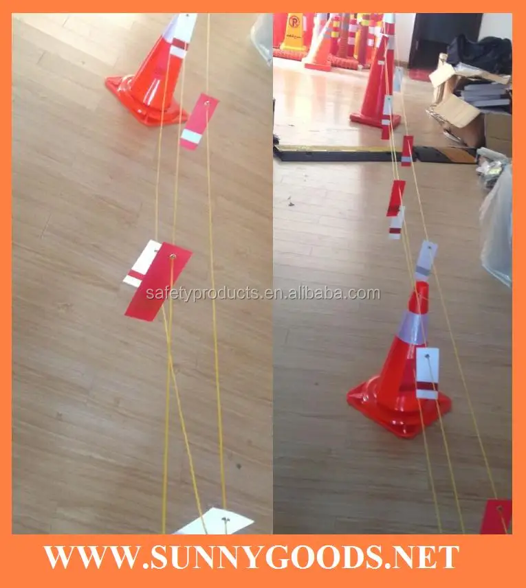 Red Reflective Road Safety String Flag - Buy Red Safety Flag,Road ...