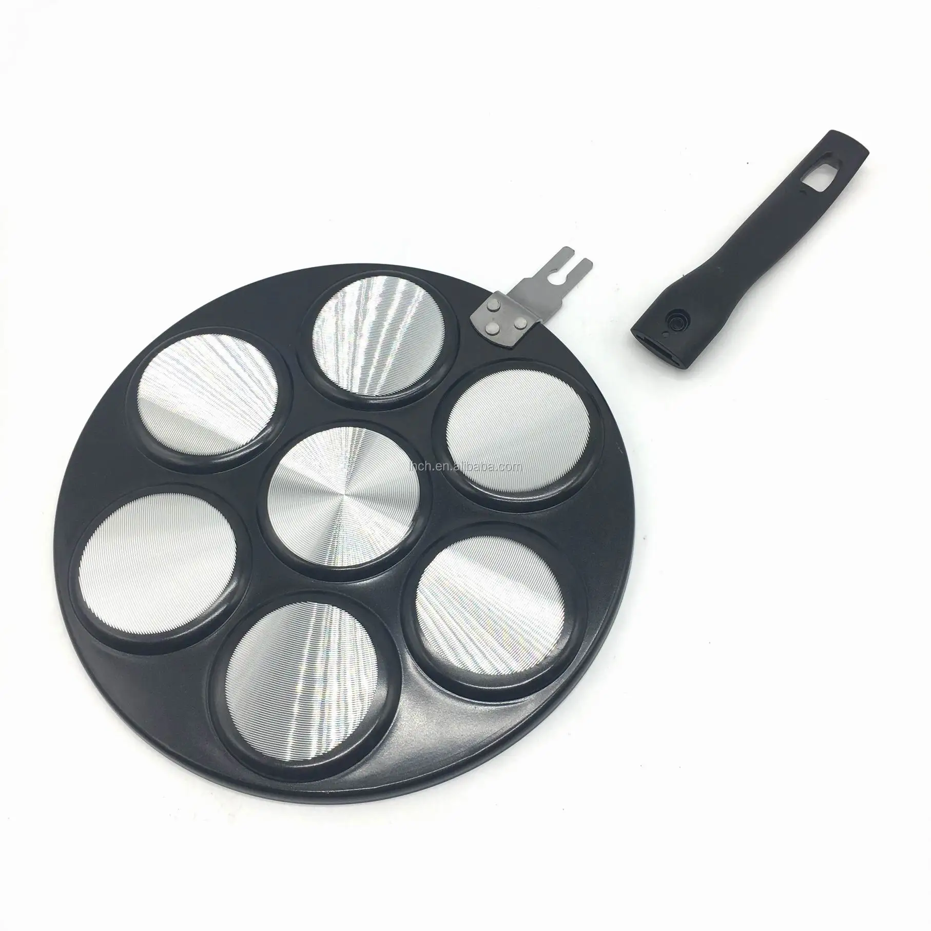 7 Cups Press Aluminum Blinis Pan With Non-stick Coating Detachable ...