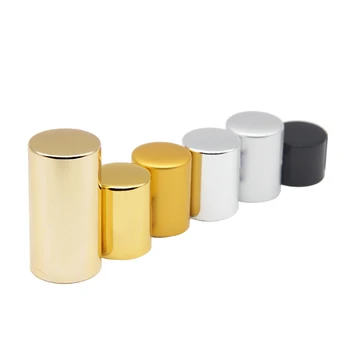 Custom Logo Metal Screw Top Gold Metalized Bottle Aluminum Plastic Caps ...