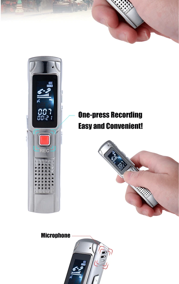 8gb Digital Audio Voice Recorder Small Voice Recorder Ditacphone Mp3 ...
