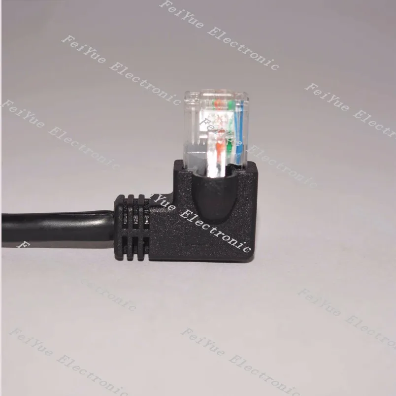 Rj50 Ethernet Cable Right Angle To Straight Male/male 90degree 10p10c ...
