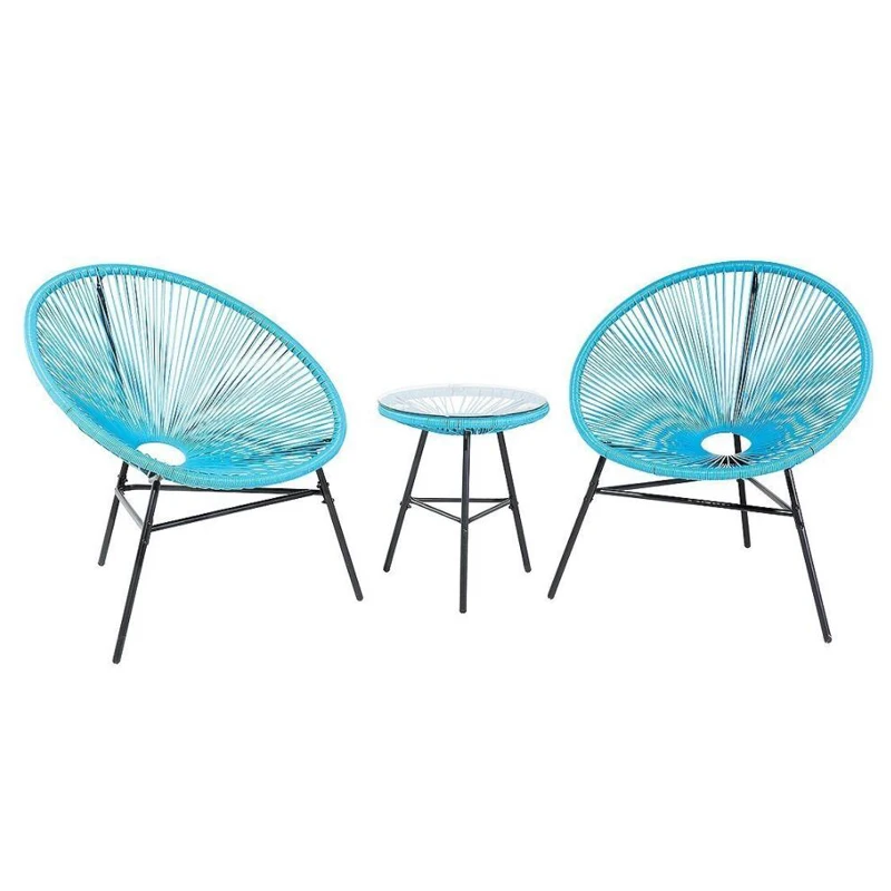Outdoor Garden Acapulco Chair Set - Durable Rattan Wicker