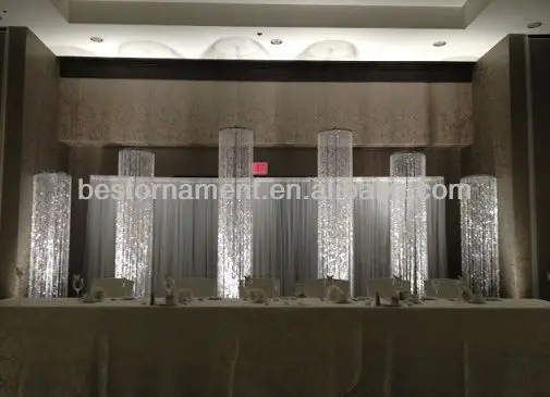14ft Diamond Crystal Beaded Column Wedding - Buy Decorative Wedding ...
