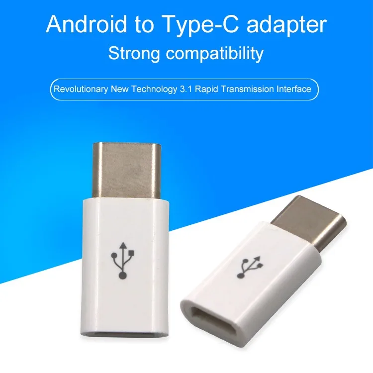 Double Sided Plug Micro Usb 2.0 To Type C Adapter Otg - Buy Type-c ...