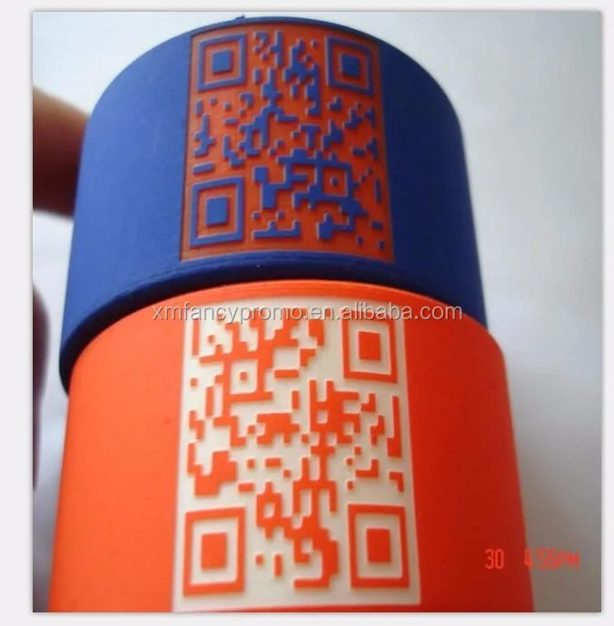 Promotional Custom Logo Qr Code Silicone Bracelet Printed Qr Scanning ...
