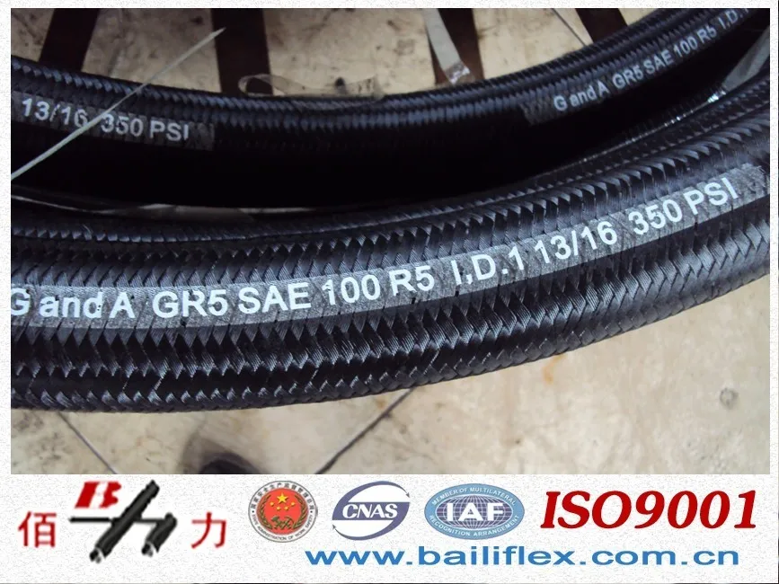 Manguera Hidráulica Flexible Textil SAE 100R5 de Baja Presión, Manguera ...