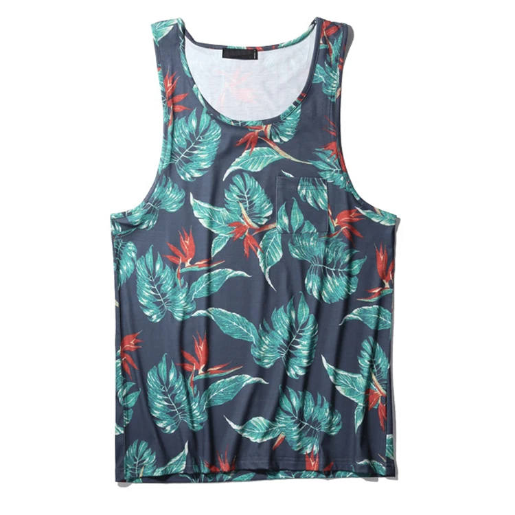 Summer Mens Beach Blue Gym Vest Tops Custom Running Wrestling Singlets ...