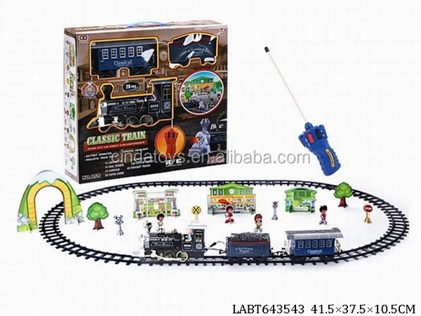 Funny Remote Control Toy Train Belt Tank,Music Classic Tracks Set Kids ...